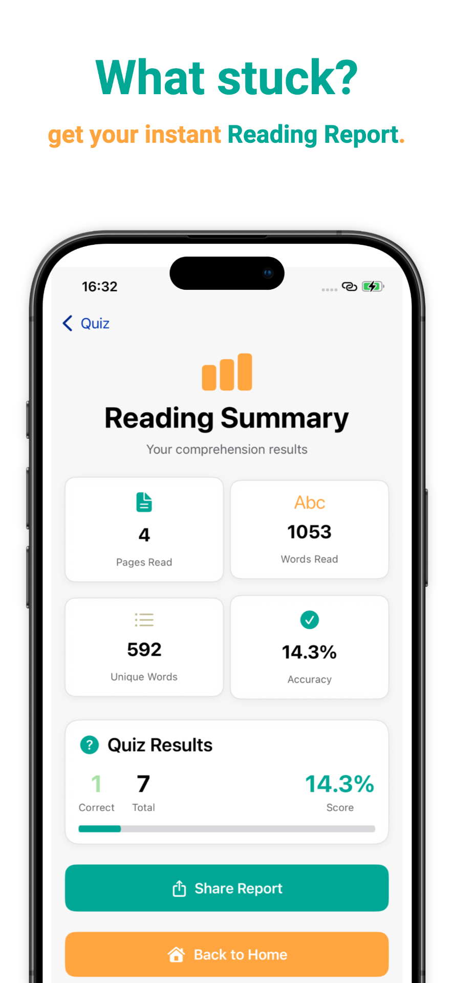ReadCheck – Official App | AI Reading Comprehension Quizzes